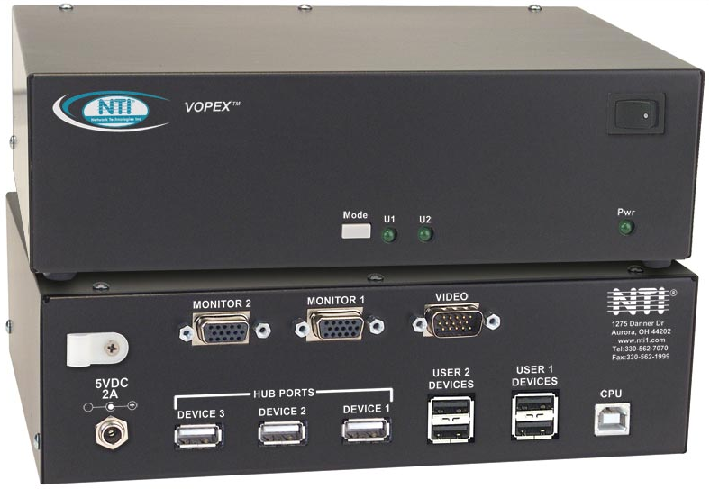 USB KVM Splitter Hub Multiple Keyboard VGA Mouse Monitor One Computer